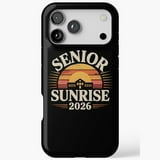 Class Of 2026 Senior Sunrise Retro Design iPhone Case 17 16 15 14 13 12 ...