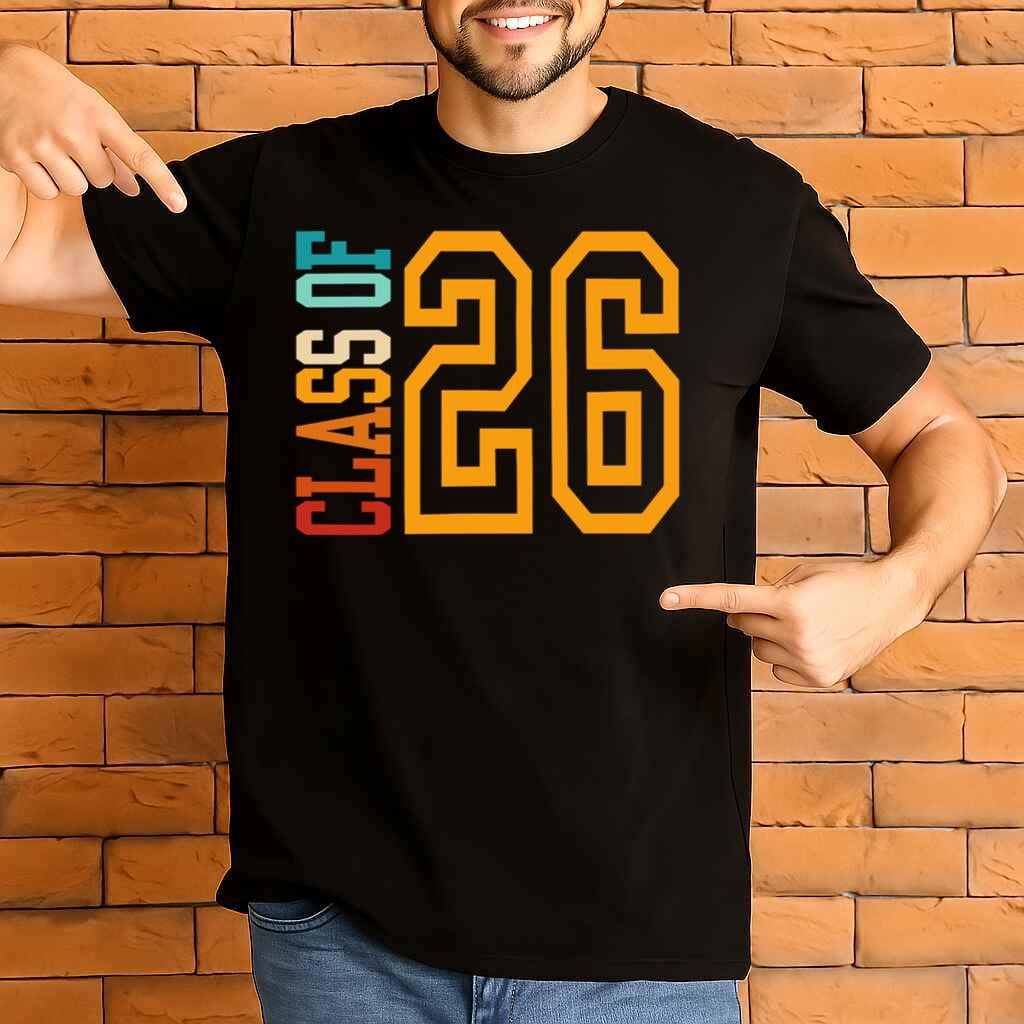 Class Of 2026 Senior Year Retro Style Graduation Gift Graphic T Shirt ...