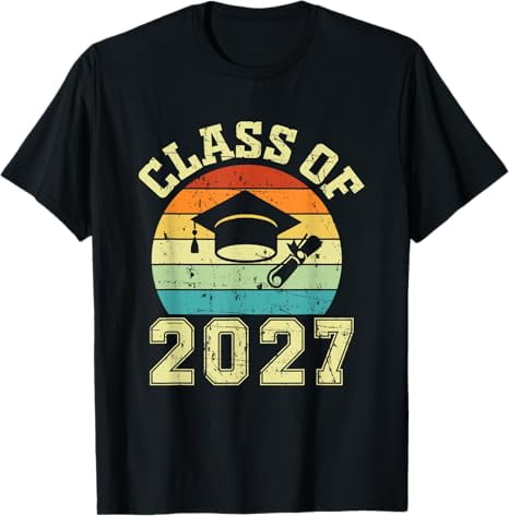 Class Of 2027 Girls Boys Teacher Graduation Graduate T-Shirt - Walmart.com
