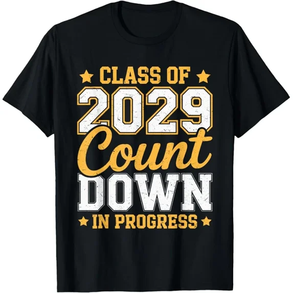 Class Of 2029 Count Down Fun First Day 8Th Grade Graduation T Shirt ...