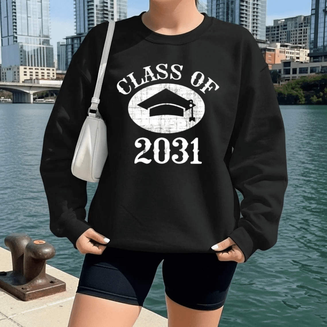 Class Of 2031 Grow With Me Graduation Cap Kids Sweatshirt, up to Size ...