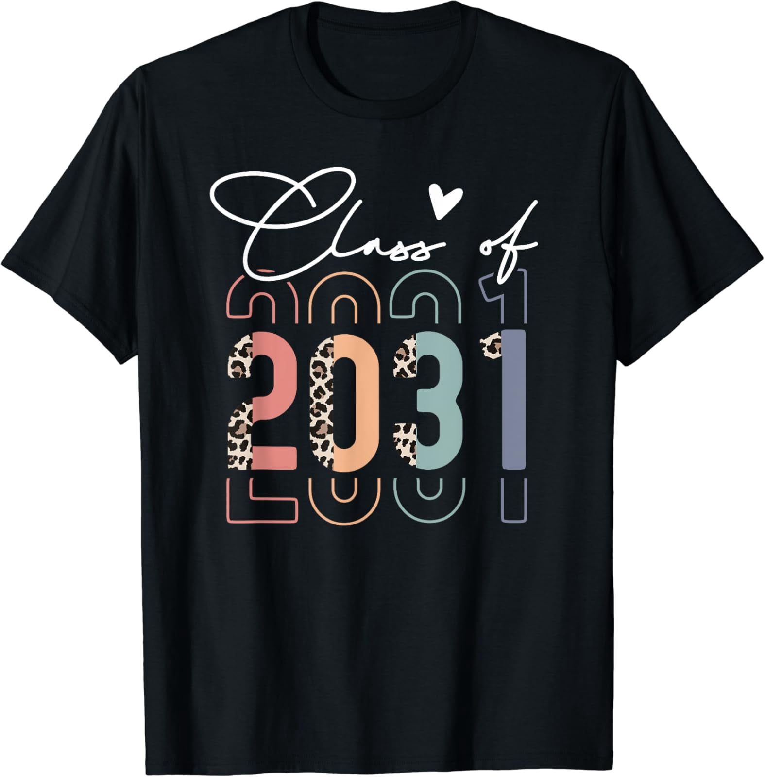 Class Of 2031 School College Retro Graduation Vintage Grad T-Shirt All ...