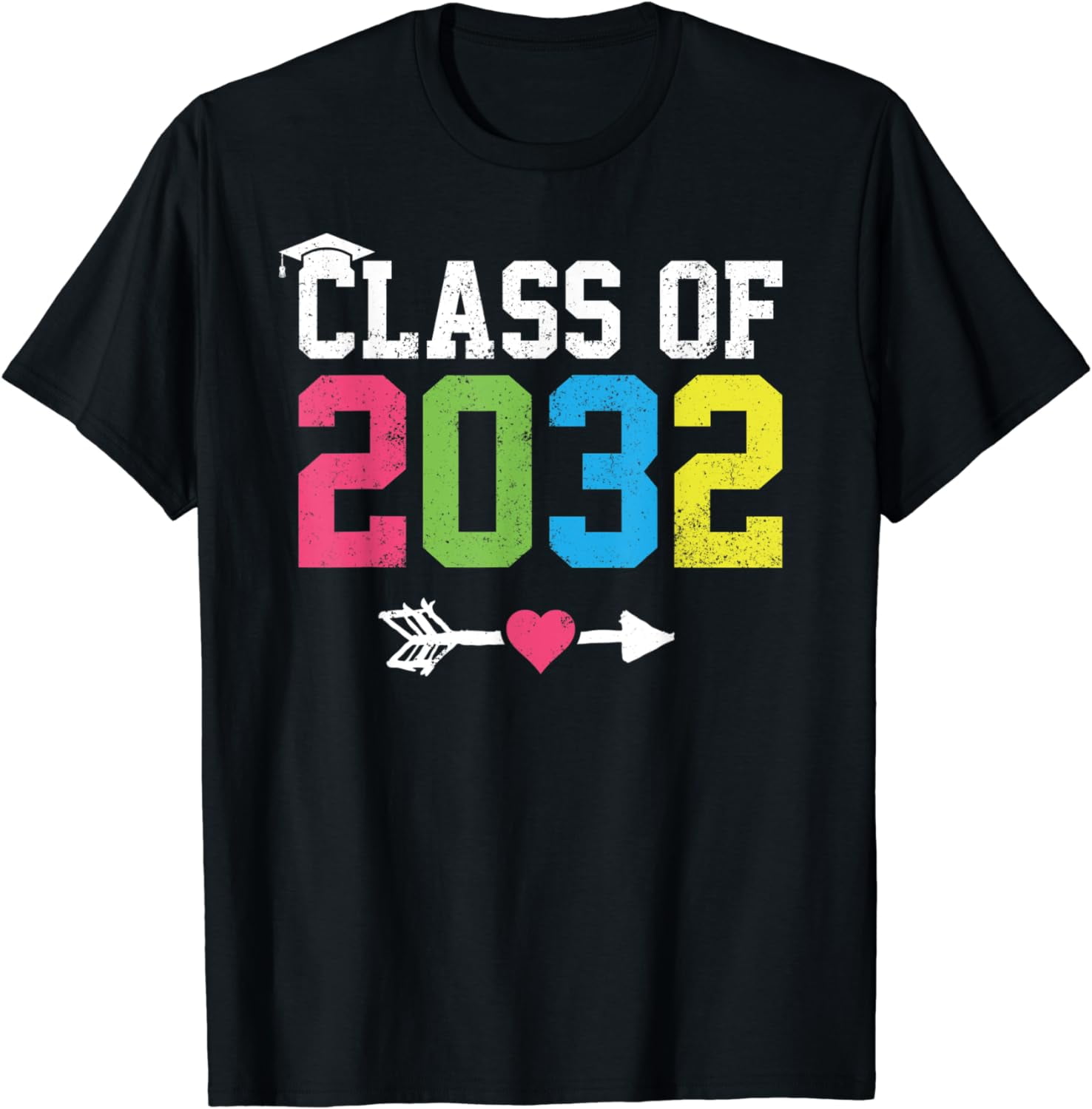 Class Of 2032 Grow With Me Graduation First Day Of School T-Shirt ...