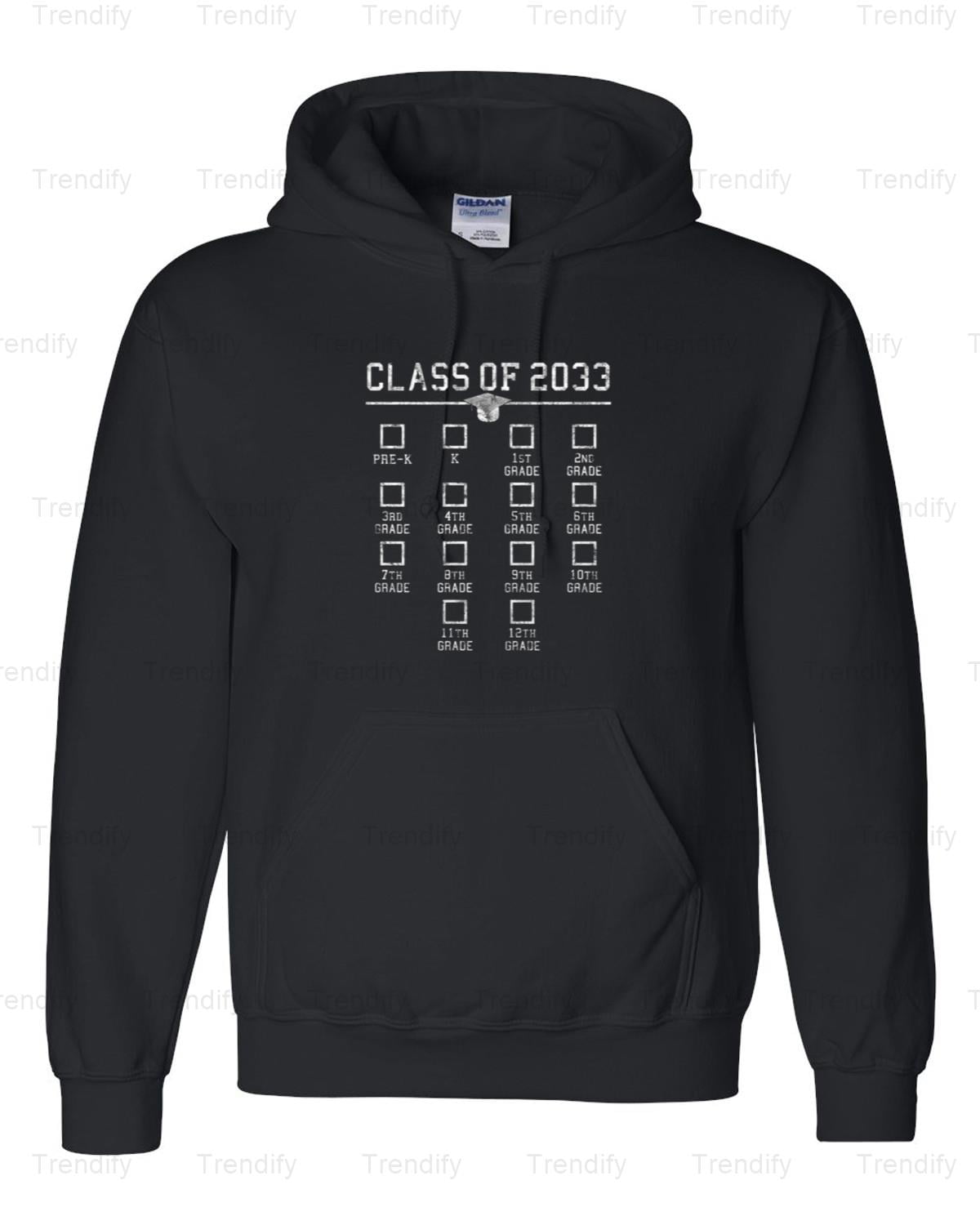 Class Of 2033 Graduation With Checkmarks Funny Graphic Hoodie M3080655 ...