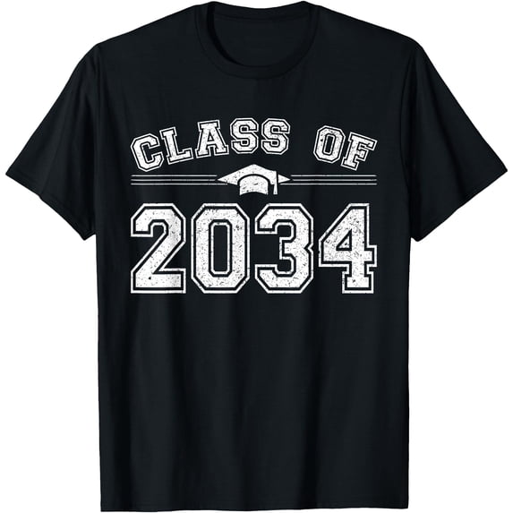 Class Of 2034 Graduate 2034 First Day Of School Grow With Me T-Shirt ...