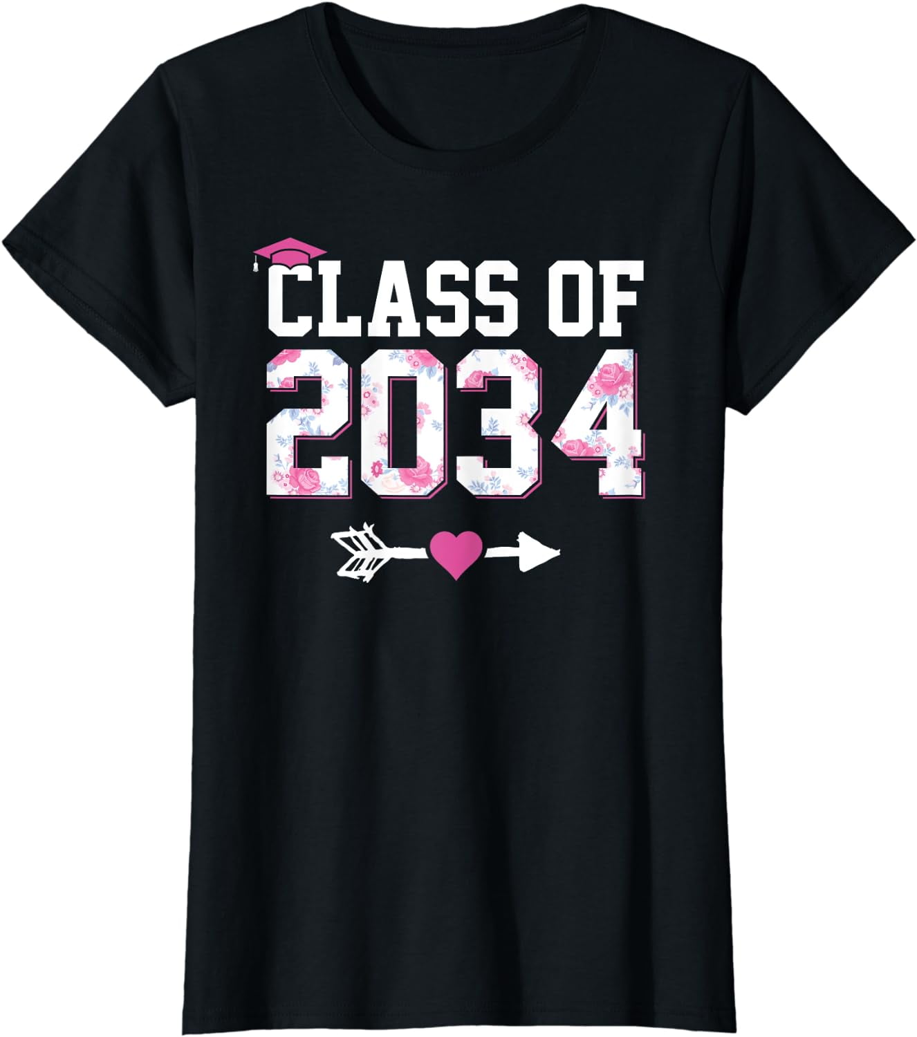 Class Of 2034 Grow With Me Graduation First Day Of School T-Shirt ...