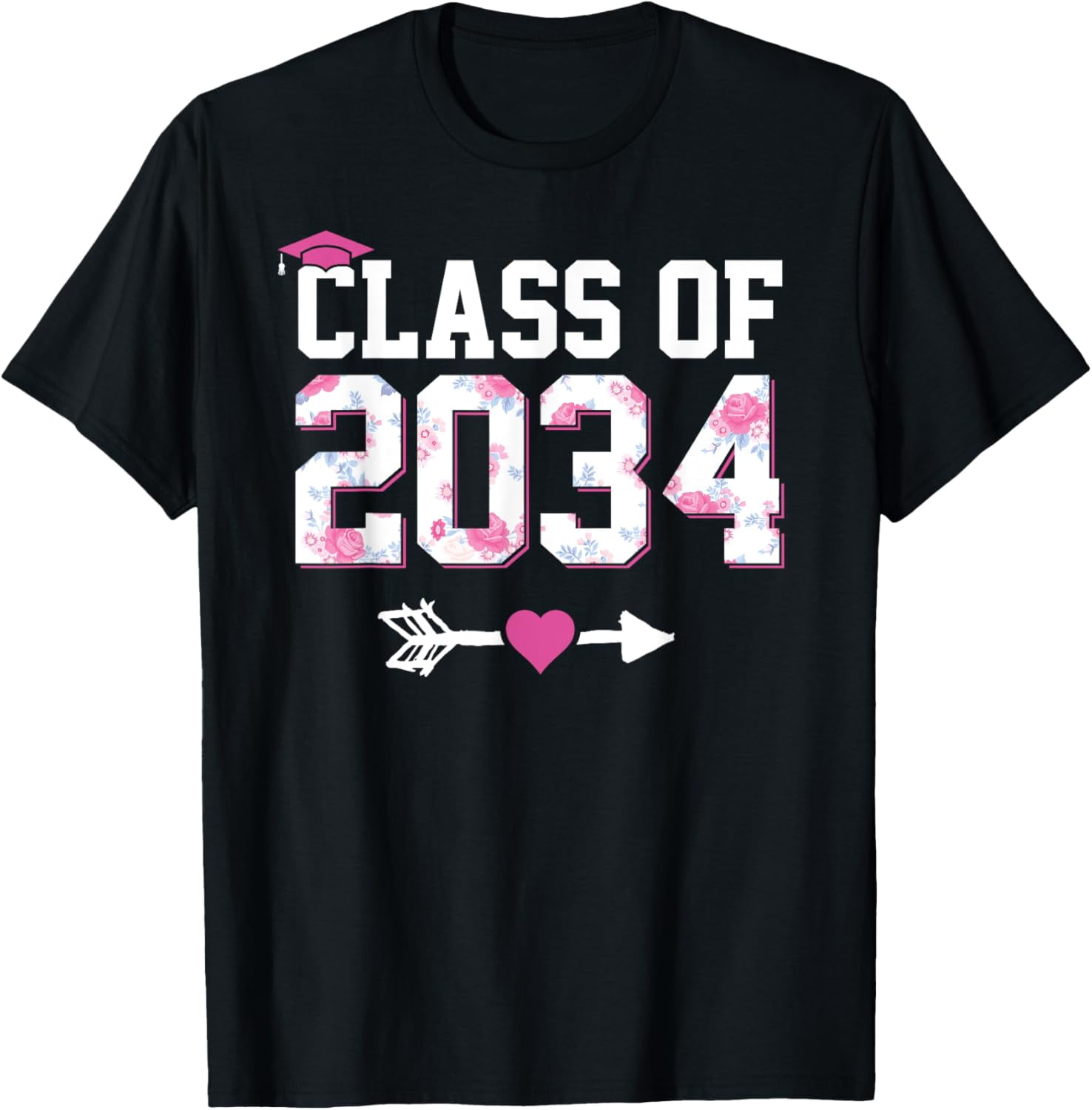 Class Of 2034 Grow With Me Graduation First Day Of School T-Shirt ...