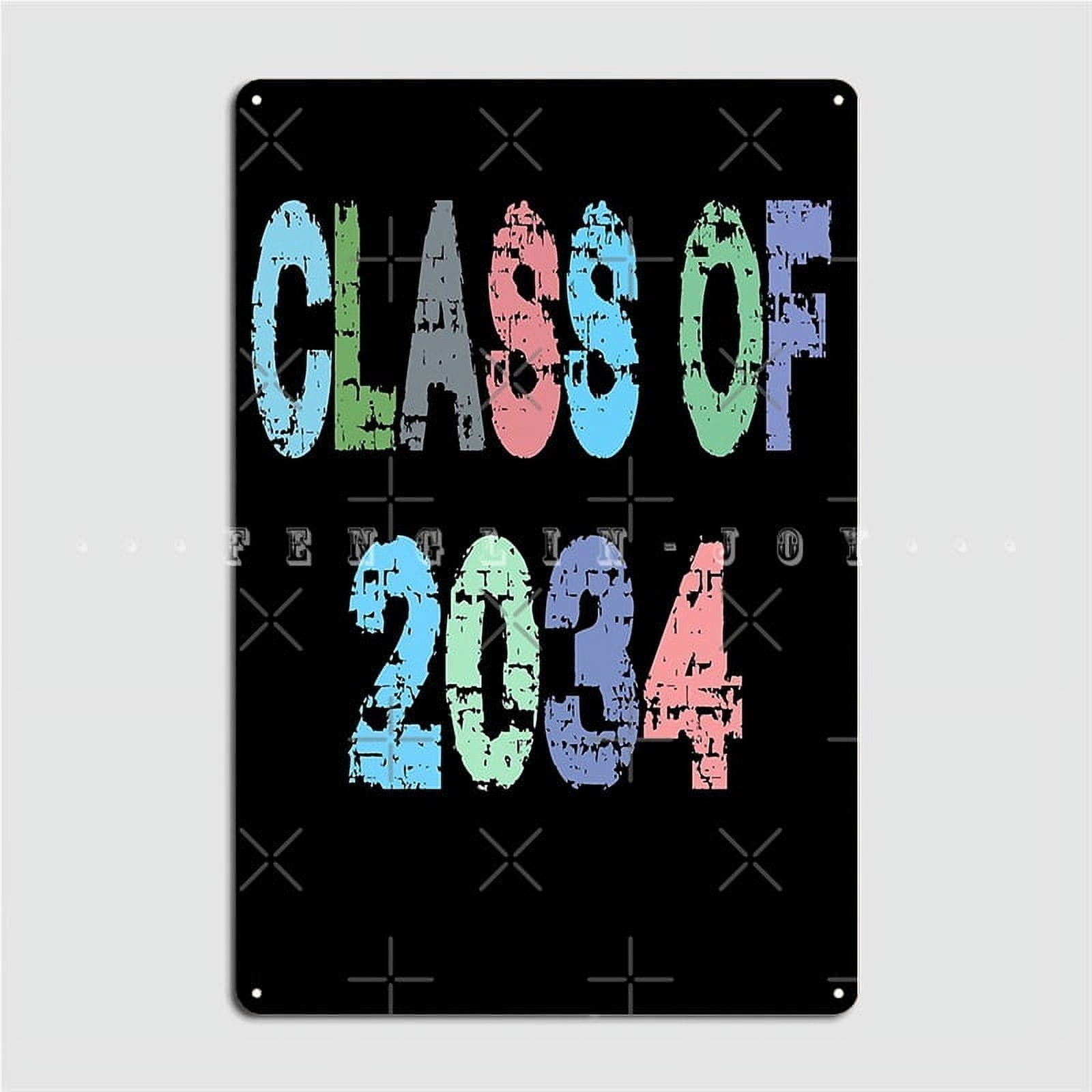 Class Of 2034 Metal Sign Mural Painting Club Bar Design Wall Mural Tin ...