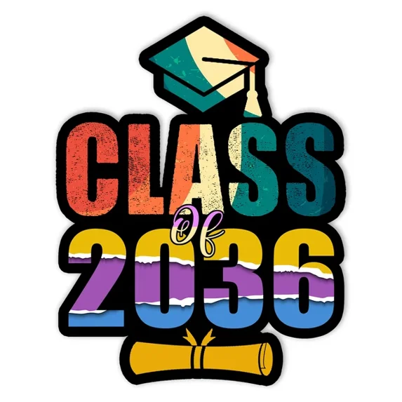 Class Of 2036 Grow Me First Day Of School Tye Die Sticker Phone Decal ...