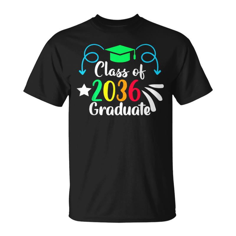 Class Of 2036 Grow With Me First Day Kindergarten Graduation TShirt ...