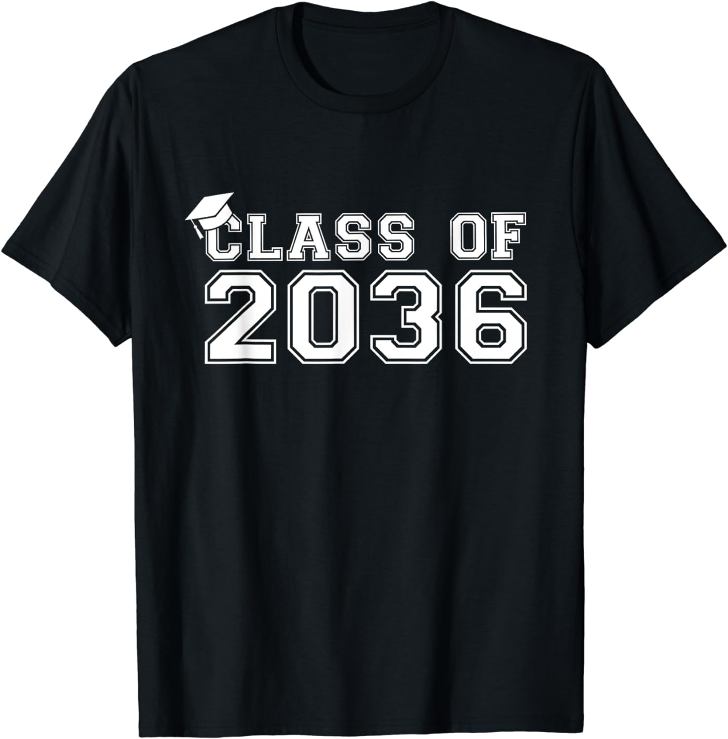 Class Of 2036 Grow With Me First Day Of School Graduation Black Short ...