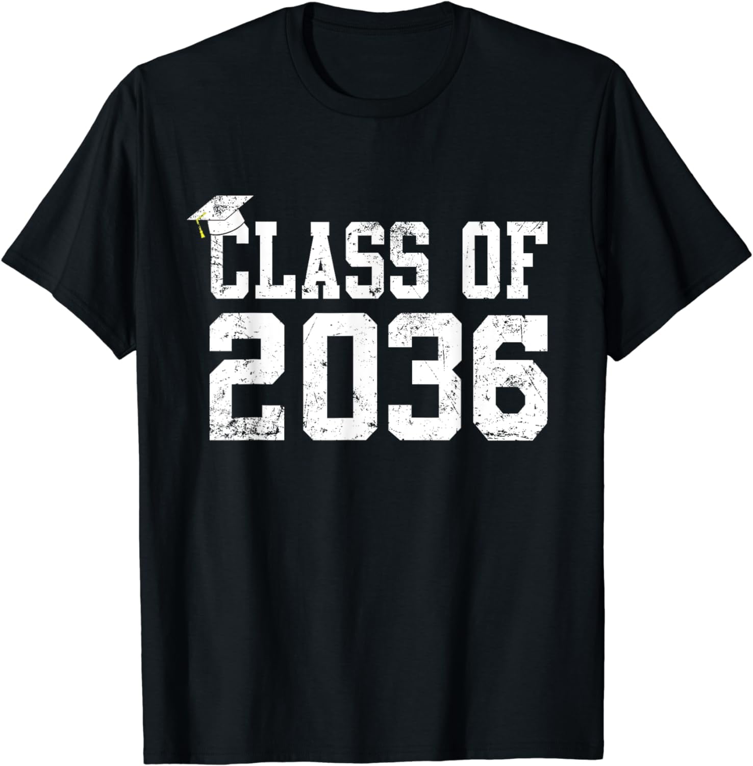 Class Of 2036 Grow With Me First Day Of School Graduation T-Shirt Black ...