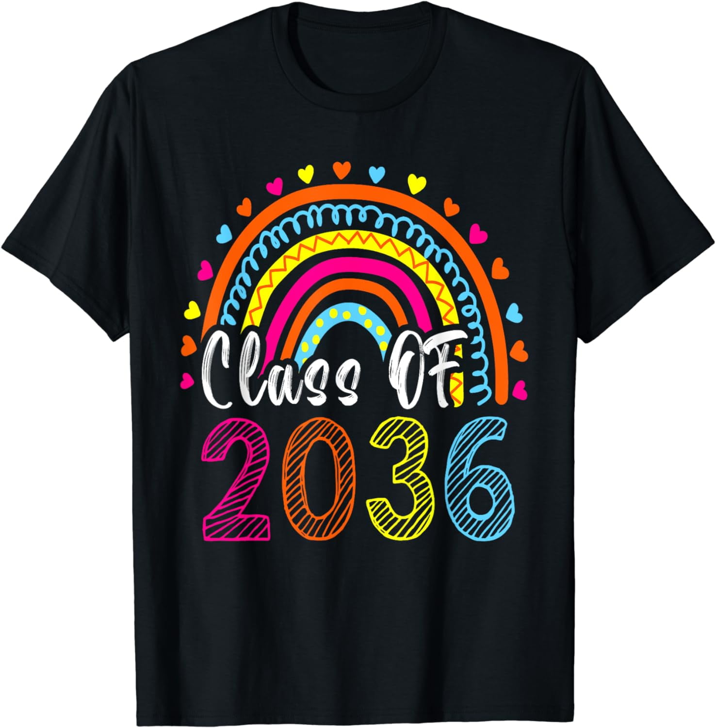 Class Of 2036 Grow With Me First Day Of School Graduation T-Shirt ...