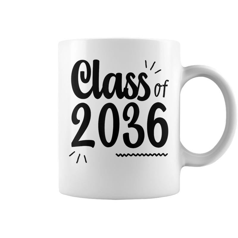 Class Of 2036 Grow With Me Handprints On Back K To 12 Coffee Mugs ...