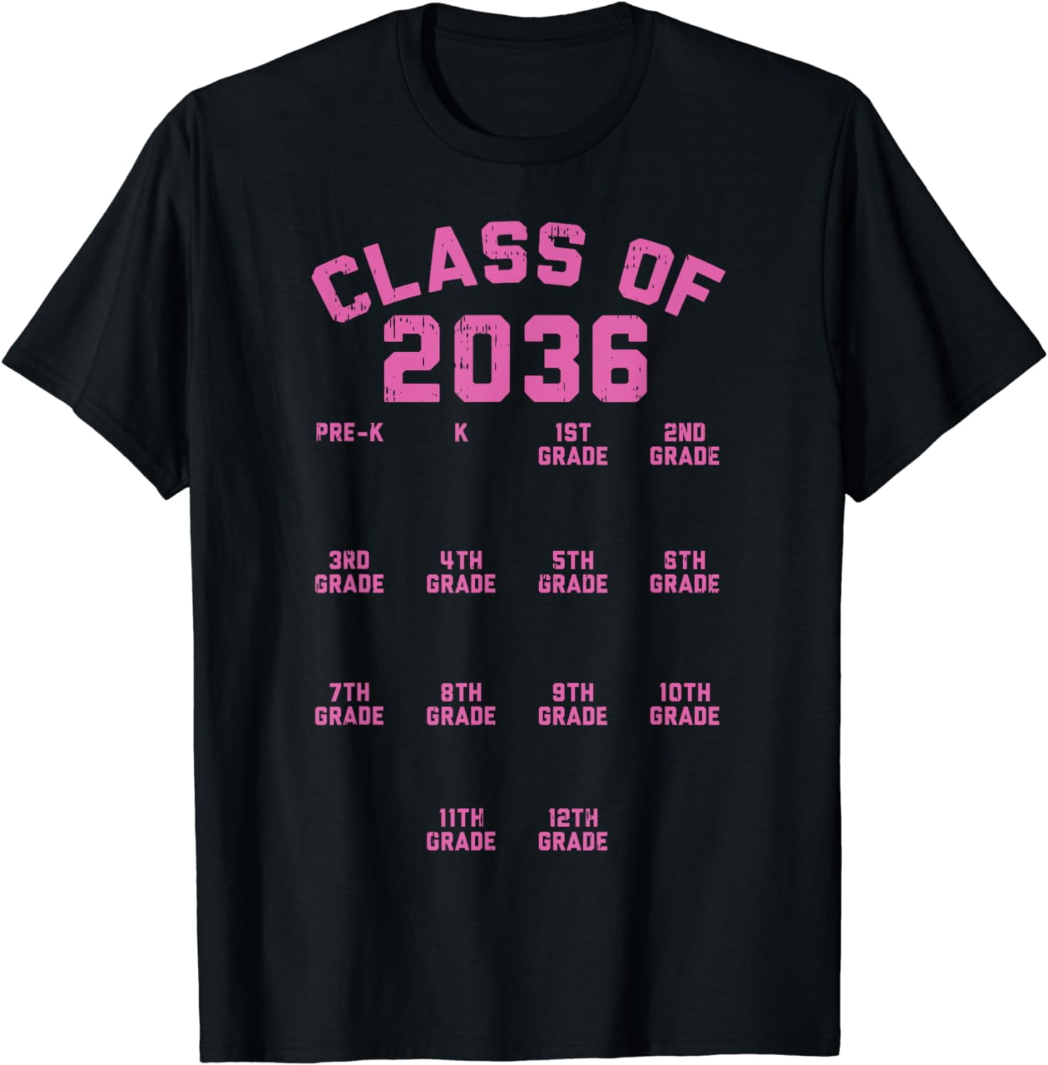 Class Of 2036 Handprint Pre-K Cute Kindergarten Grow With Me T-Shirt ...