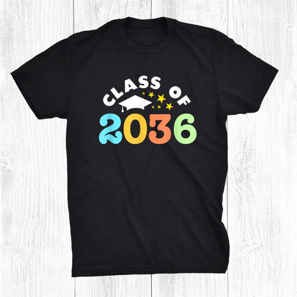 Class Of 2036 Pre K Graduate Preschool Graduation Shirt Gift Black ...