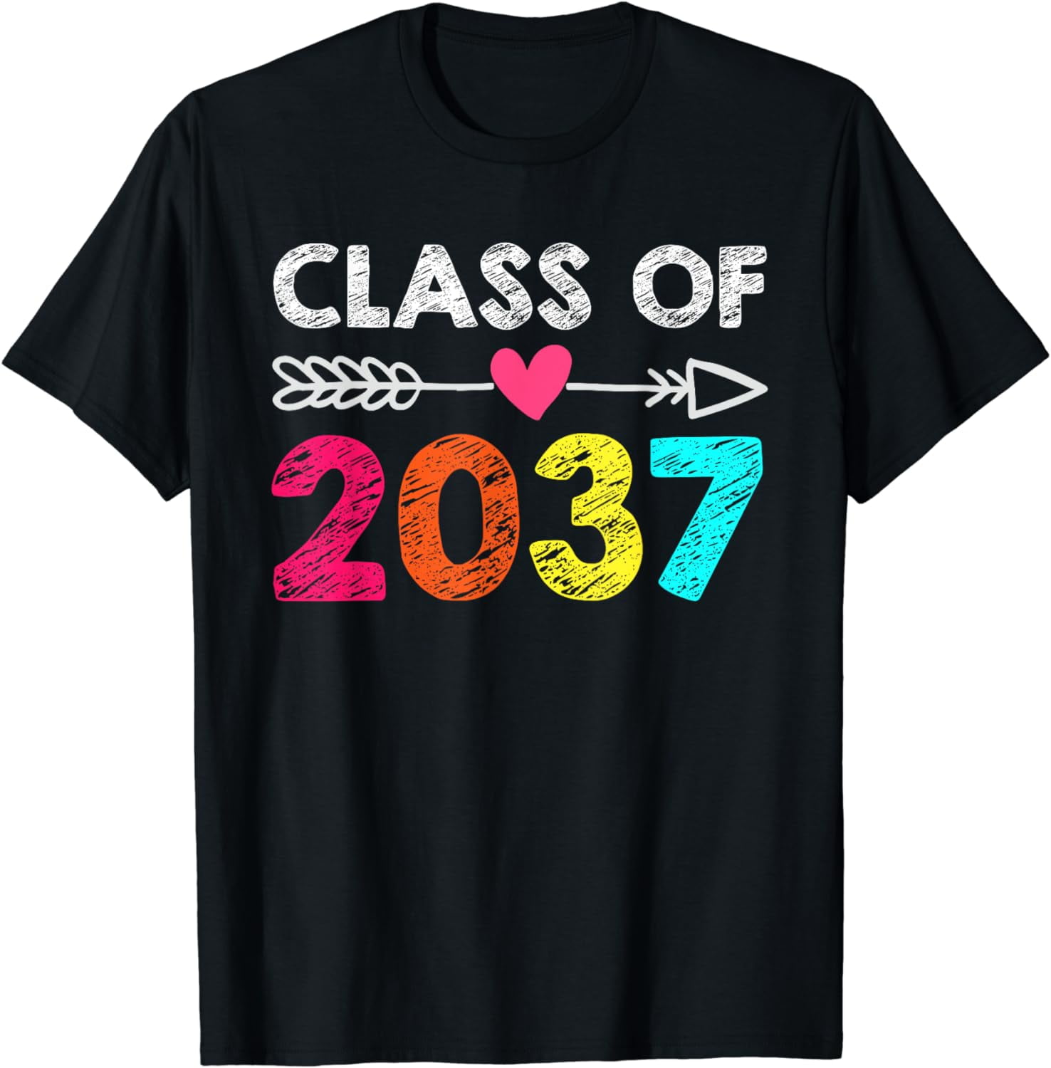 Class Of 2037 Cute Handprint Pre-K Kindergarten Pre-school T-Shirt - Walmart.com