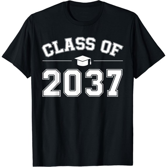 Class Of 2037 Grow With Me First Day Of School Graduation T-Shirt ...