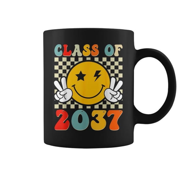Class Of 2037 Grow With Me Retro Groovy First Day Of School Coffee Mugs ...
