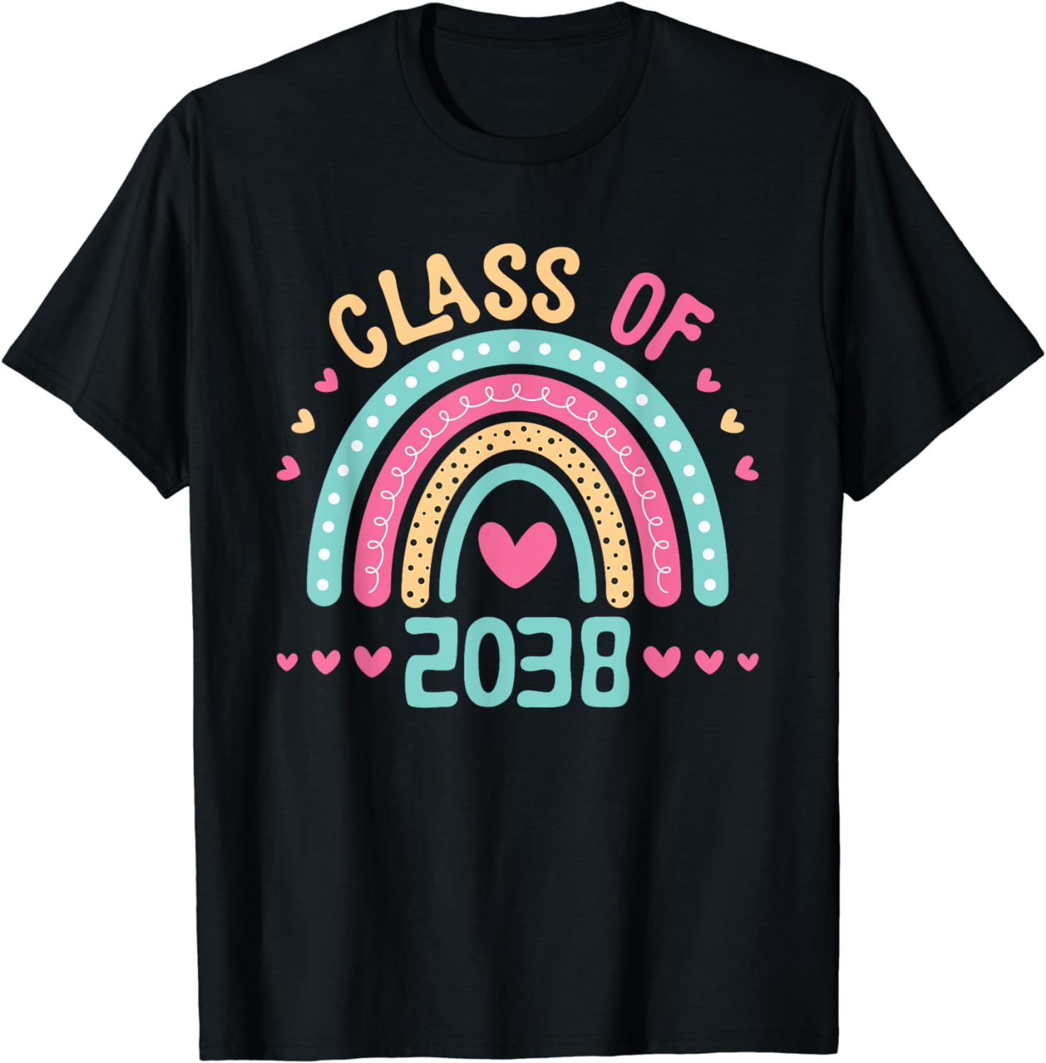Class Of 2038 Grow With Me First Day Of School Graduation T-Shirt ...