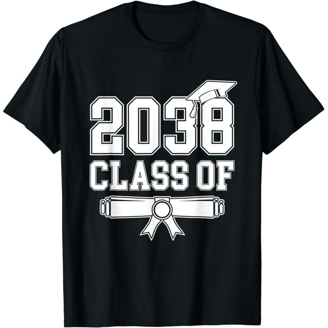 Class Of 2038 Grow With Me Graduation First Day Of School T-Shirt ...