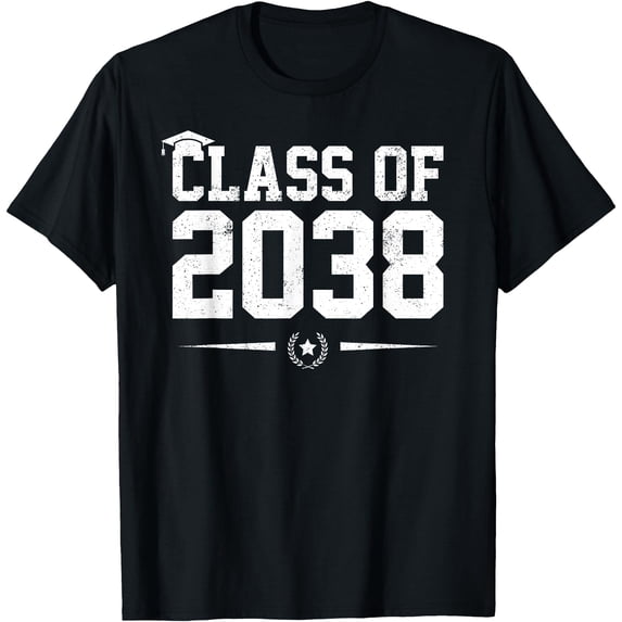 Class Of 2038 Grow With Me Graduation First Day Of School T-Shirt ...