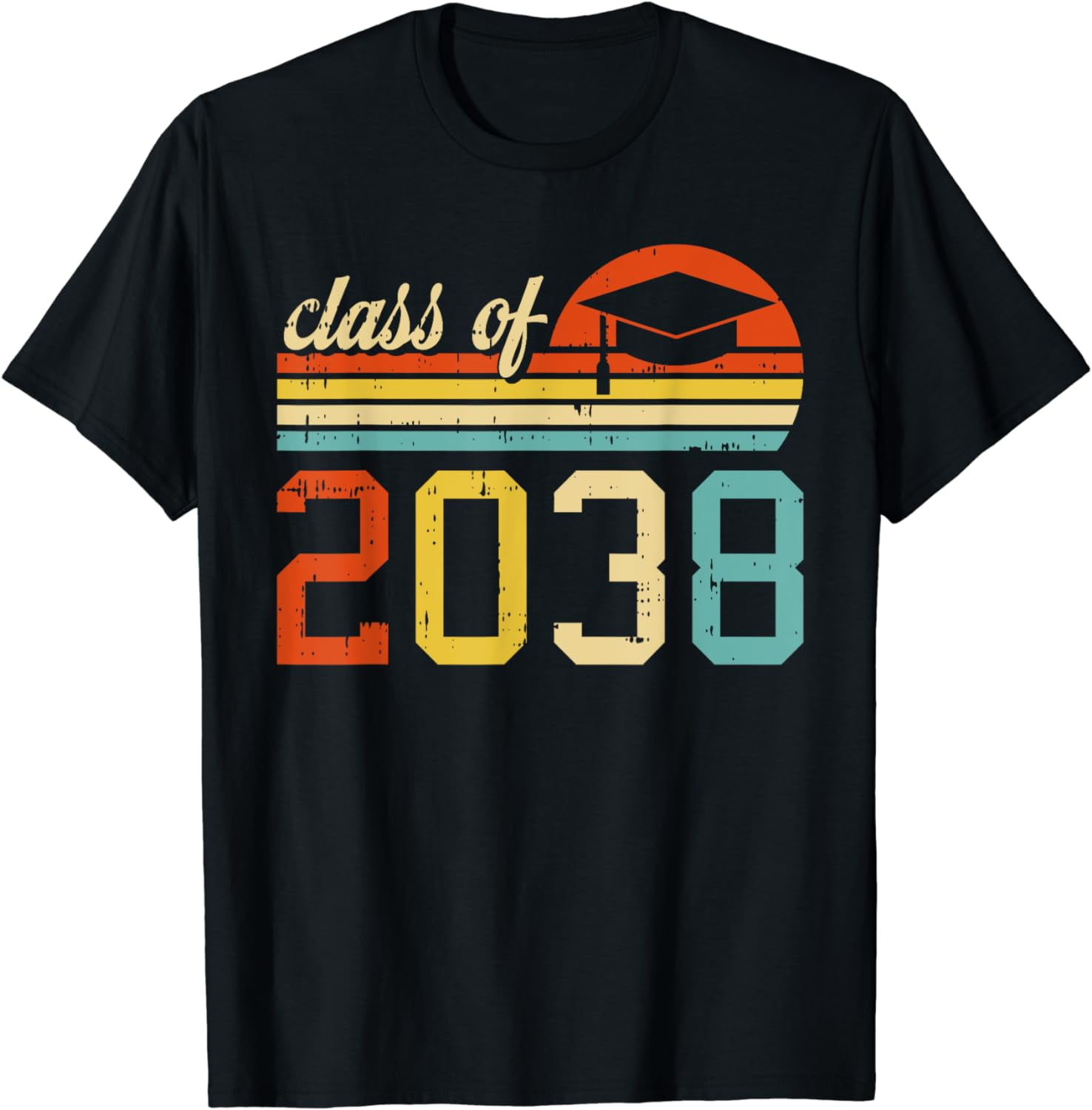Class Of 2038 Retro Pre-K Kindergarten Preschool Student T-Shirt ...