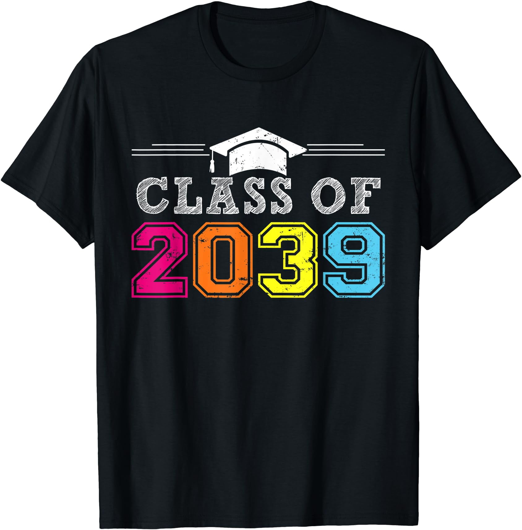 Class Of 2039 Grow With Me Graduation First Day Of School T-Shirt ...