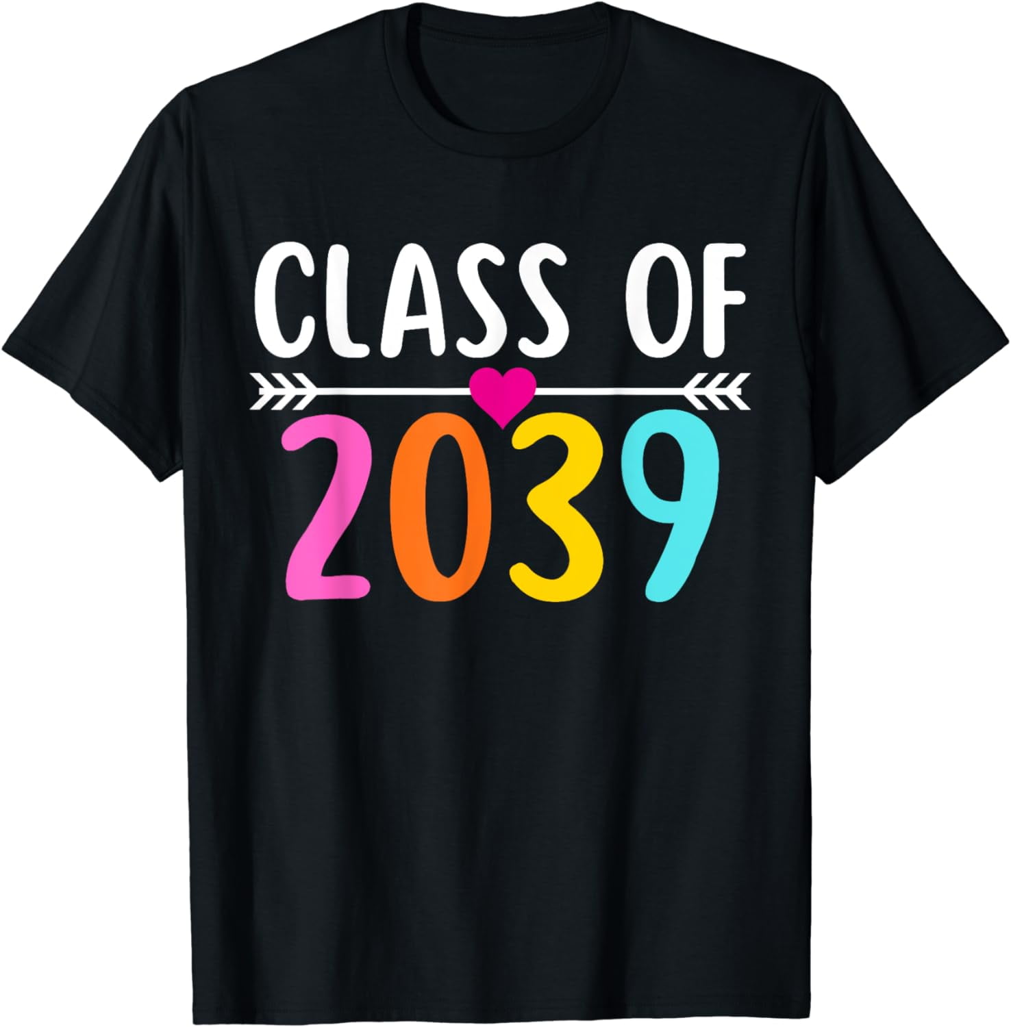 Class Of 2039 Grow With Me Graduation First Day Of School T-Shirt ...