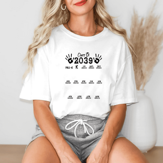 Class Of 2039 Grow With Me Kids Handprint School Milestone Graphic ...