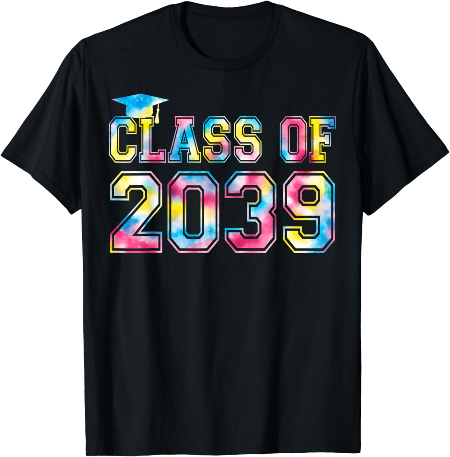 Class Of 2039 Pre-K Graduate Preschool Tie Dye Graduation T-Shirt ...