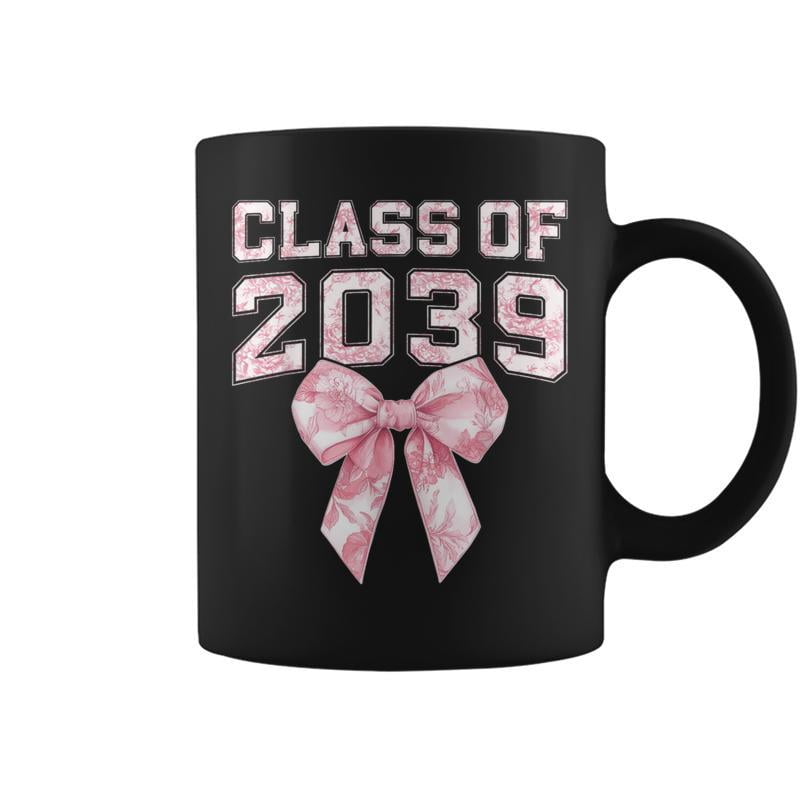 Class Of 2039 Preppy Coquette Bow Girl First Day Of School Coffee Mugs ...