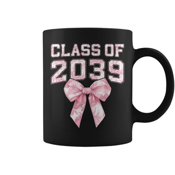 Class Of 2039 Preppy Coquette Bow Girl First Day Of School Coffee Mugs ...