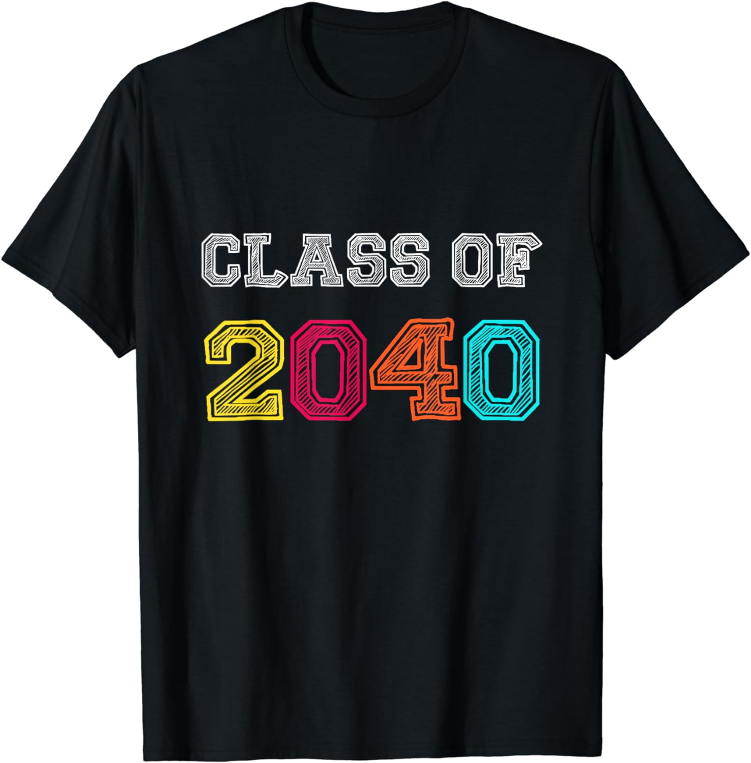Class Of 2040 Grow With Me Kindergarten PreK Graduation 2040 T-Shirt ...