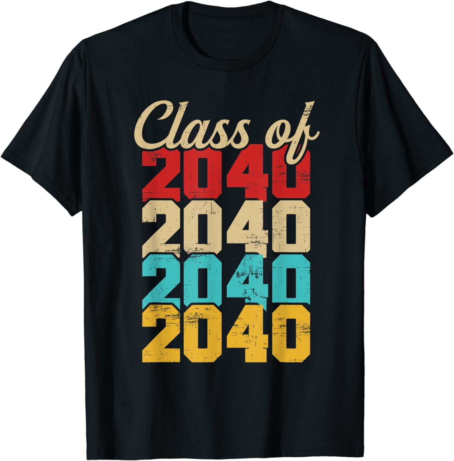 Class Of 2040 T Shirt Men Women Graduation Graduate Vintage T-Shirt ...