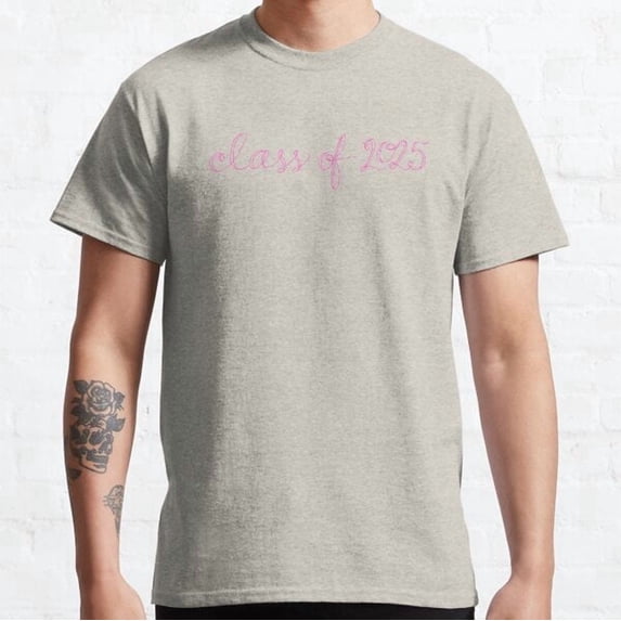 Class Of Cursive Pink Classic T-shirt - Walmart.com