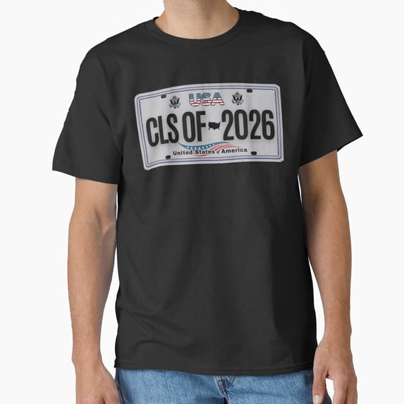 Class Of Usa License Plate Style Graduation With American Flag Shirt ...