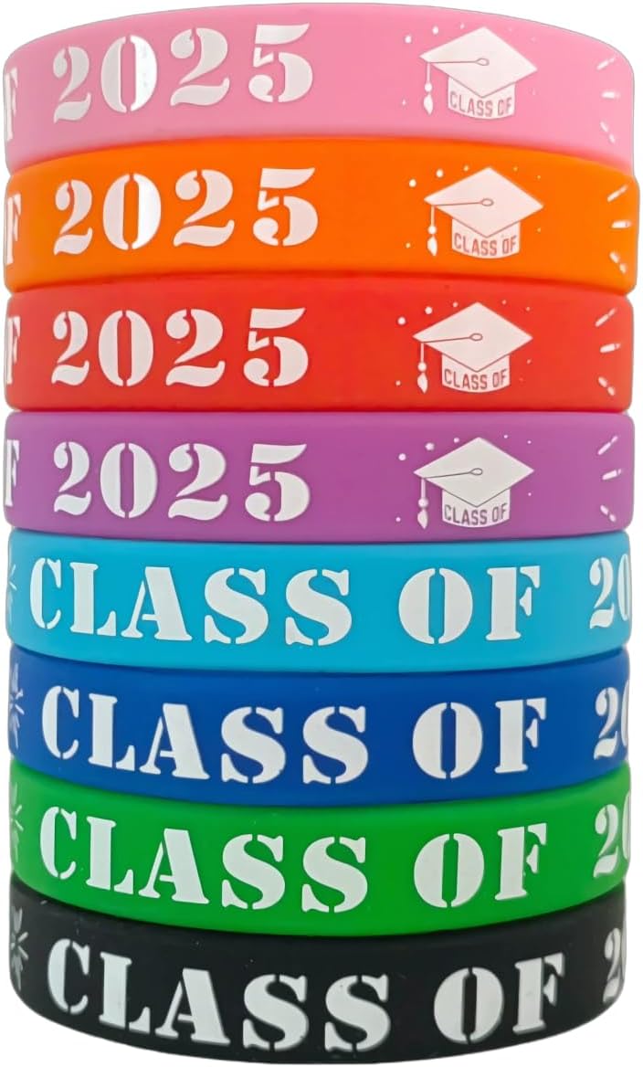 Class Quality of 2025 Silicone Bracelets 2025 Graduation Wristbands ...