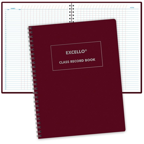 Class Record Book for Teachers, Large Grade Tracking Sheets with 40 ...