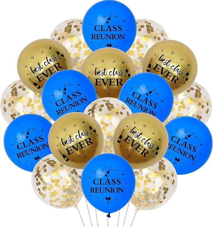 Class Reunion Balloons Decoration 36PCS Class Reunion Decorations Blue ...