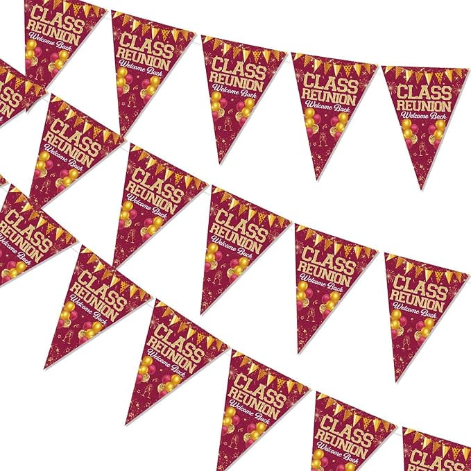Class Reunion Decorations School Class Reunion Banner Red Welcome Back ...