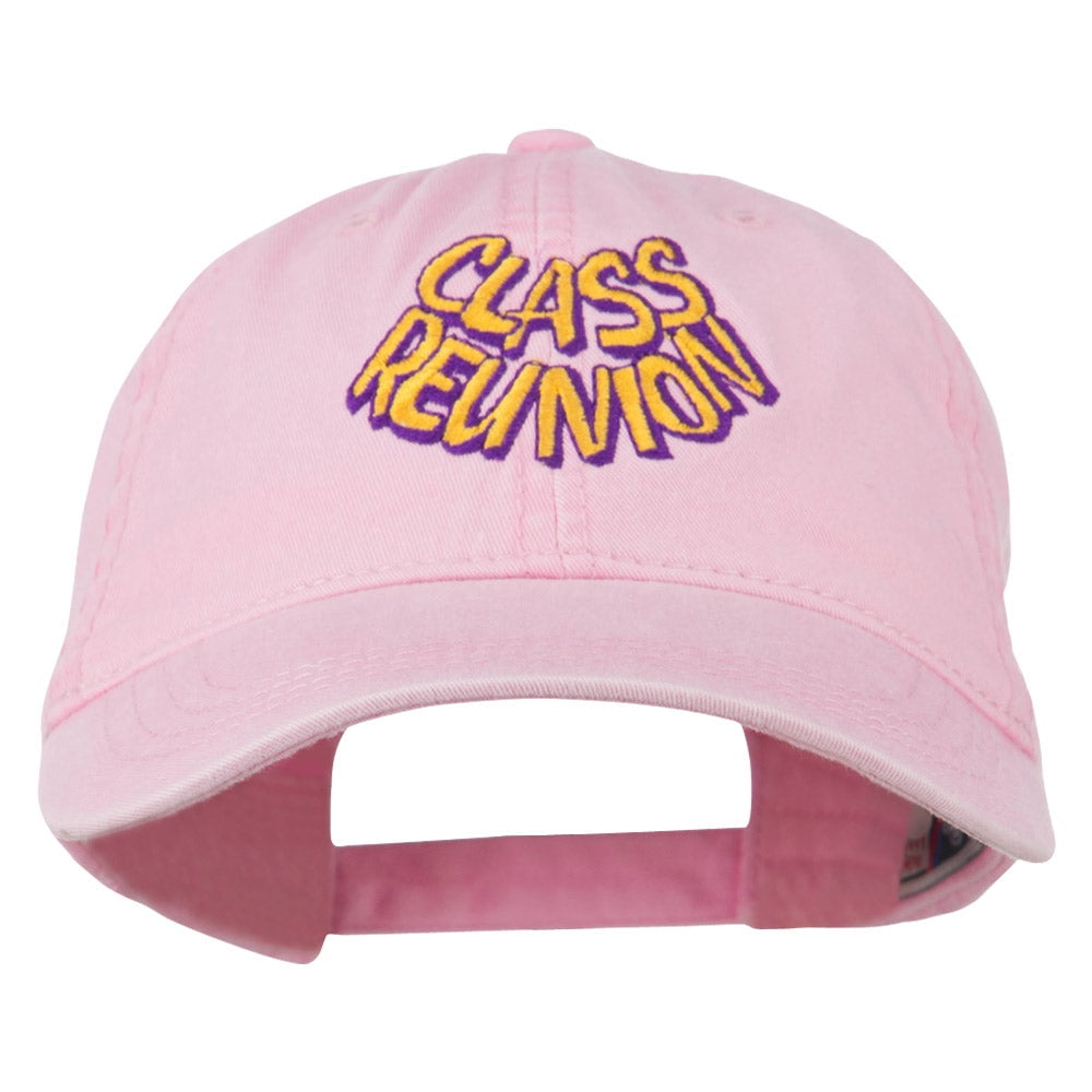 Class Reunion Embroidered Washed Cap - Pink OSFM - Walmart.com
