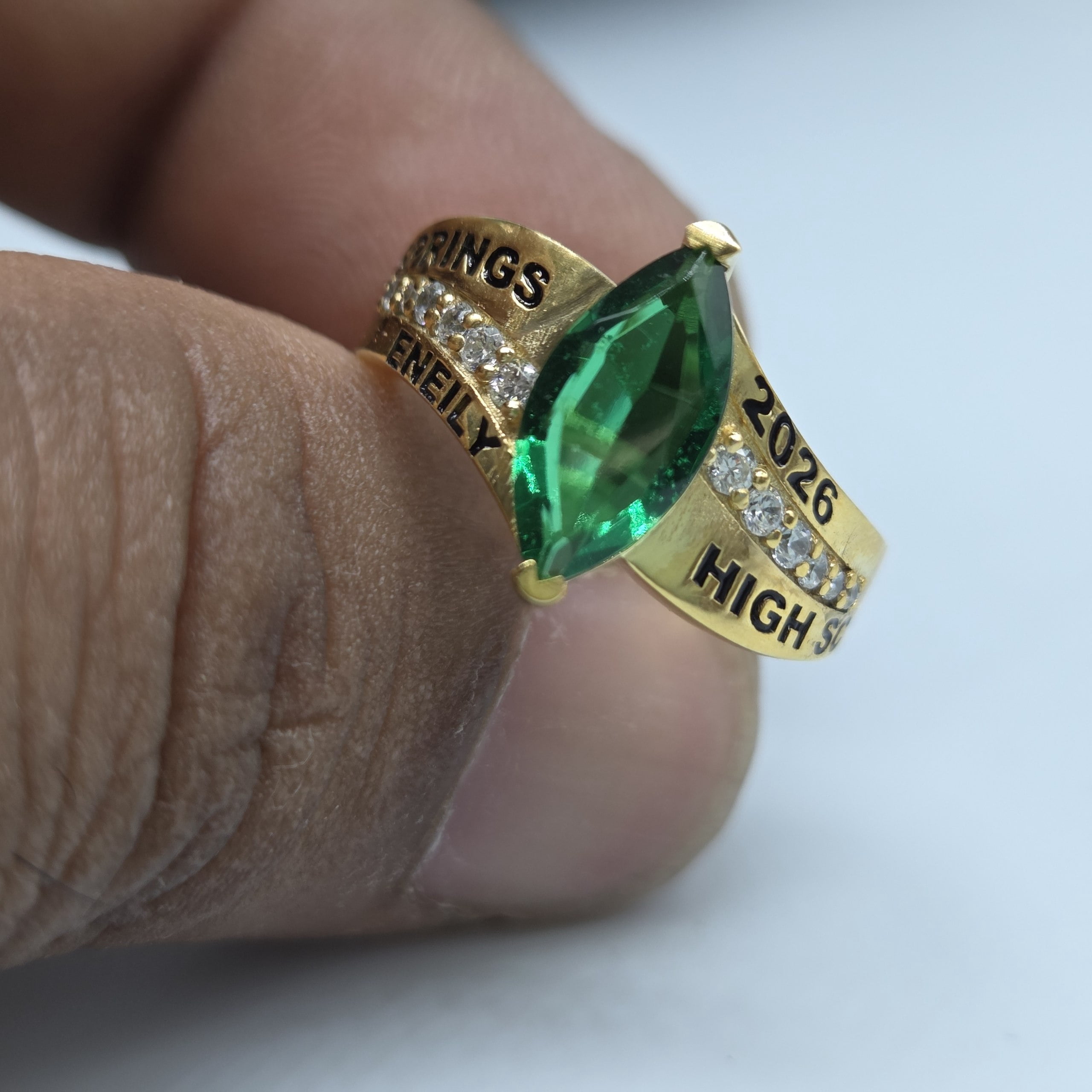 Class Ring 2026 High School Graduation Ring, [Base Metal] 14K Gold ...