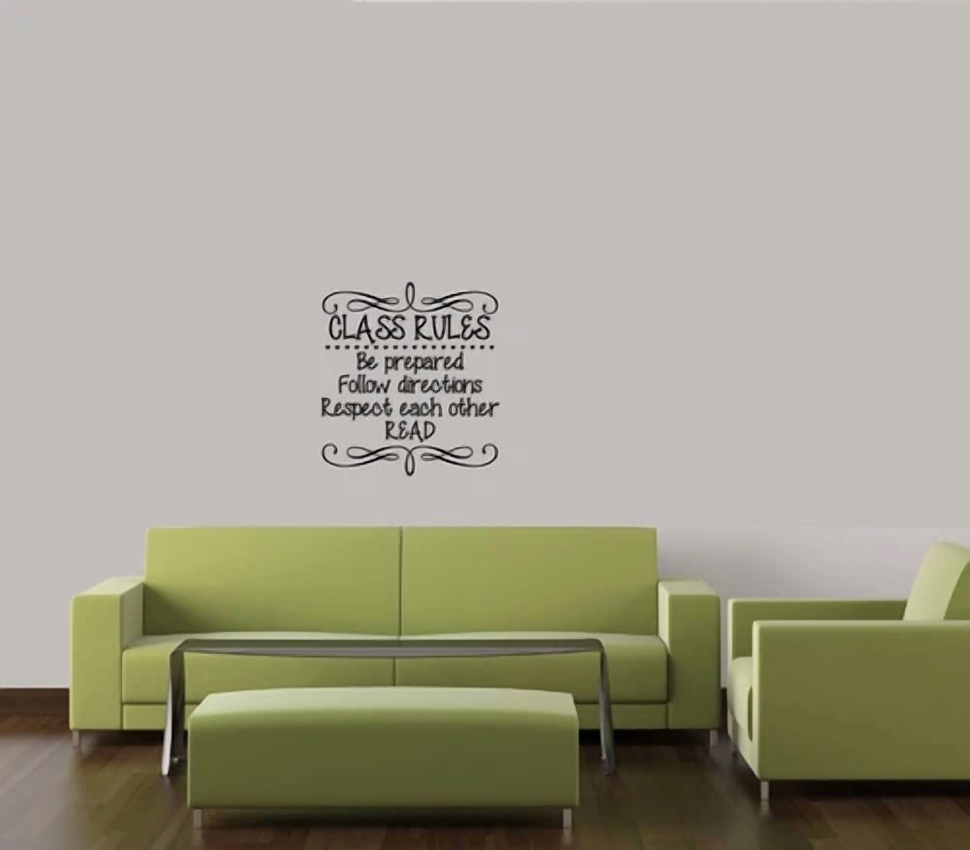 Class Rules Decal Vinyl Wall Art Quote Lettering Classroom Teacher ...