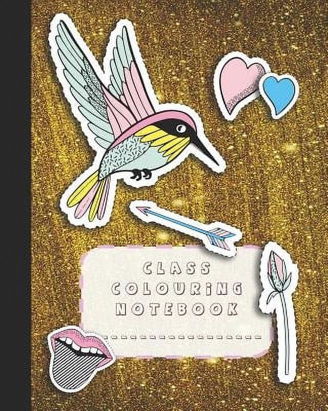 Class colouring notebook: A large composition notebooks with colouring ...