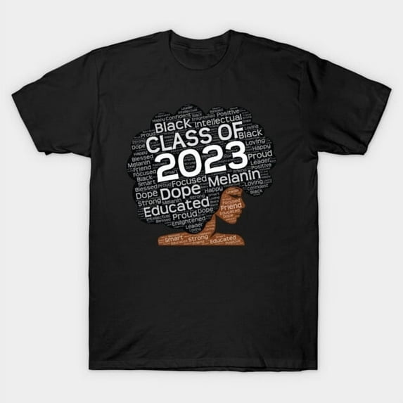 Class of 2023 Black Woman Afro Graduation Graphic, H33811 T-Shirt, for ...