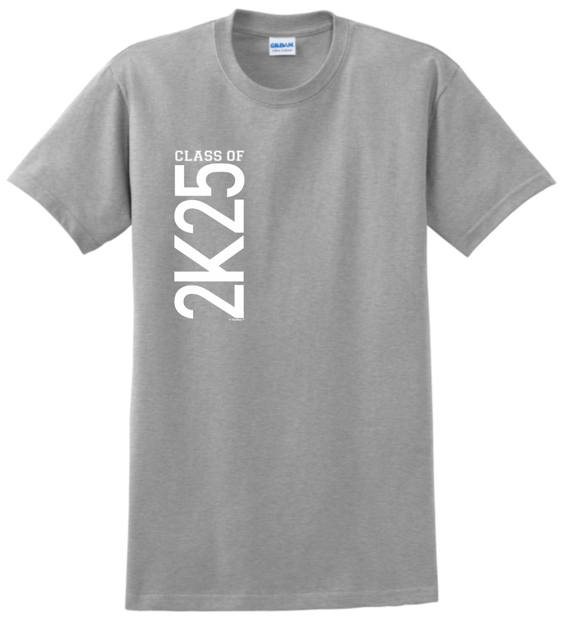 Class of 2025 2K25 Graduation Plus Size T-Shirt 4XL Sport Grey ...