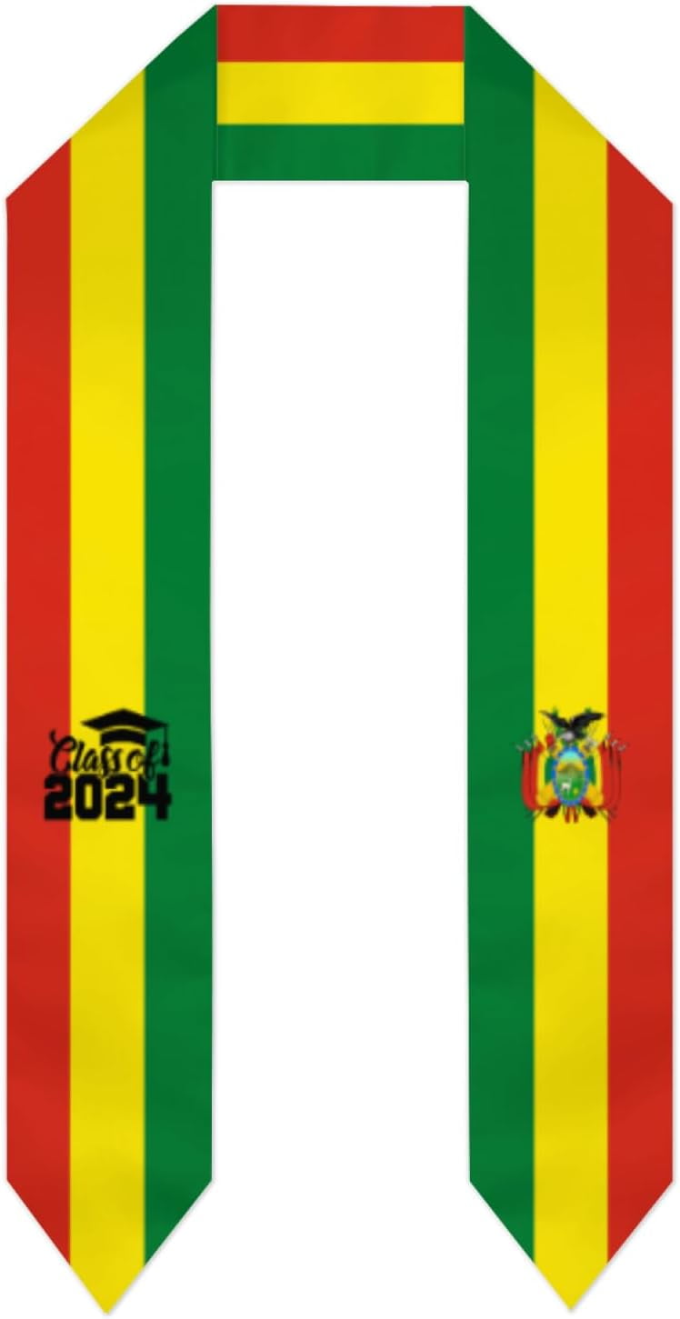 Class of 2024 Bolivia Flag Graduation Stoles Shawl Sash Scraf For Study ...