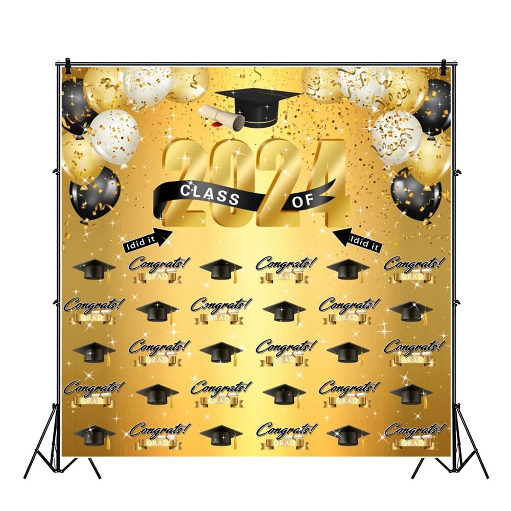 Class of 2024 Celebration Graduation Celebration Party Backdrop ...