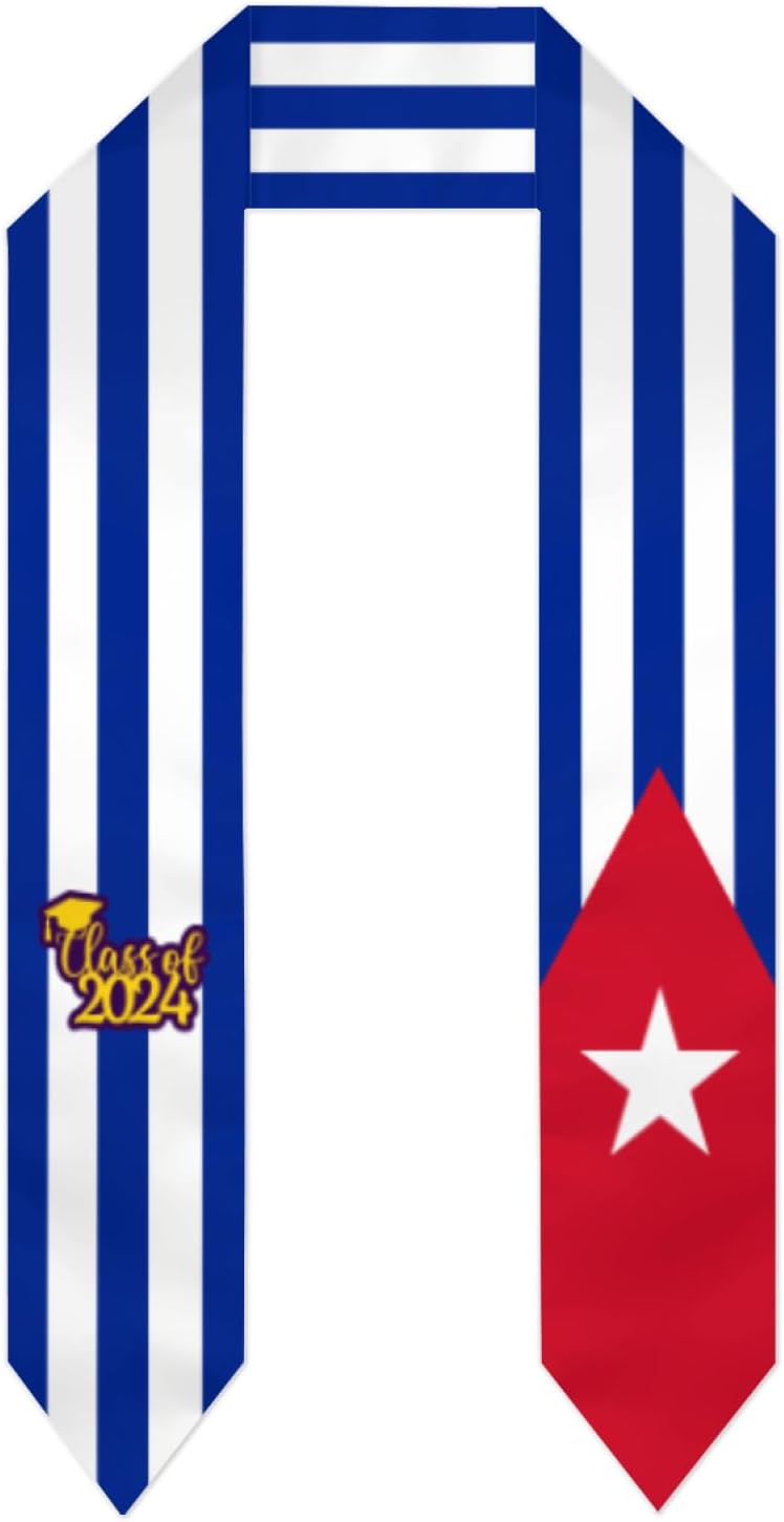 Class of 2024 Cuba Flag Graduation Stoles Shawl Sash Scraf For Study ...